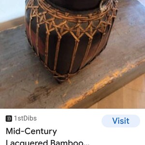 Lidded Rice Carrier Container Bamboo Lacquered Asia, Vintage - Etsy