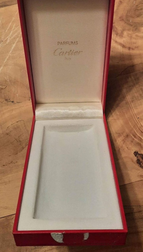 Santos de Cartier Hinged Red Leather Box Empty - Gem