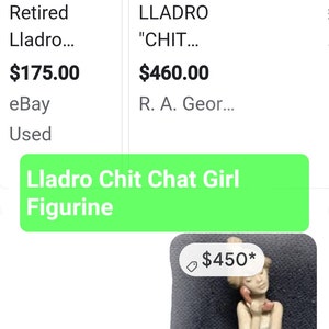 Lladro Chit Chat Girl Porcelain Figurine, Vintage Collectible - Etsy