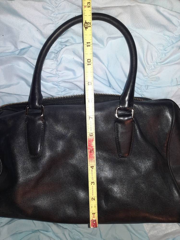 COACH Black Leather Double Handled Satchel Legacy Haley 12x8x4 - Etsy
