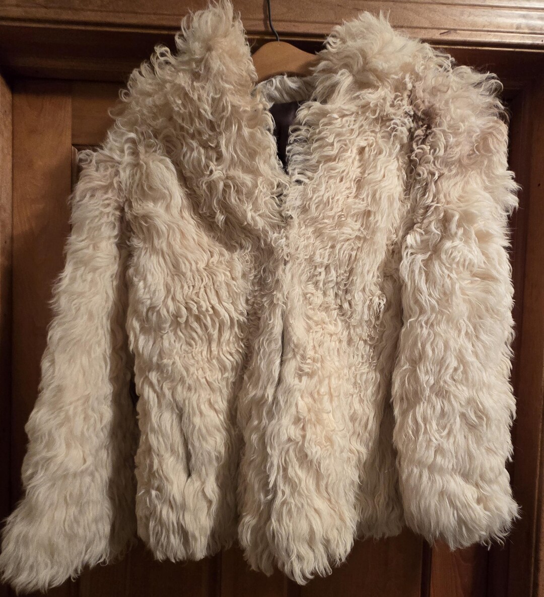 Tibetan White Curly Lamb Coat Vintage 1970s Women's Small Birthday ...