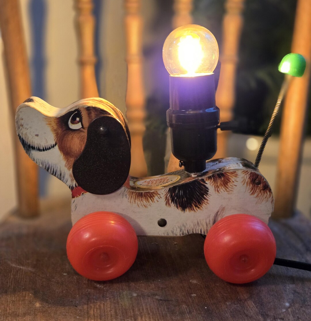 Lil' Snoopy Wobble Pull Toy Lamp Vintage 1960s Handcrafted Birthday ...