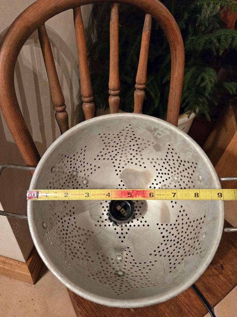 Colander Pendant Light Vintage Repurposed Upcycled Handcrafted - Etsy