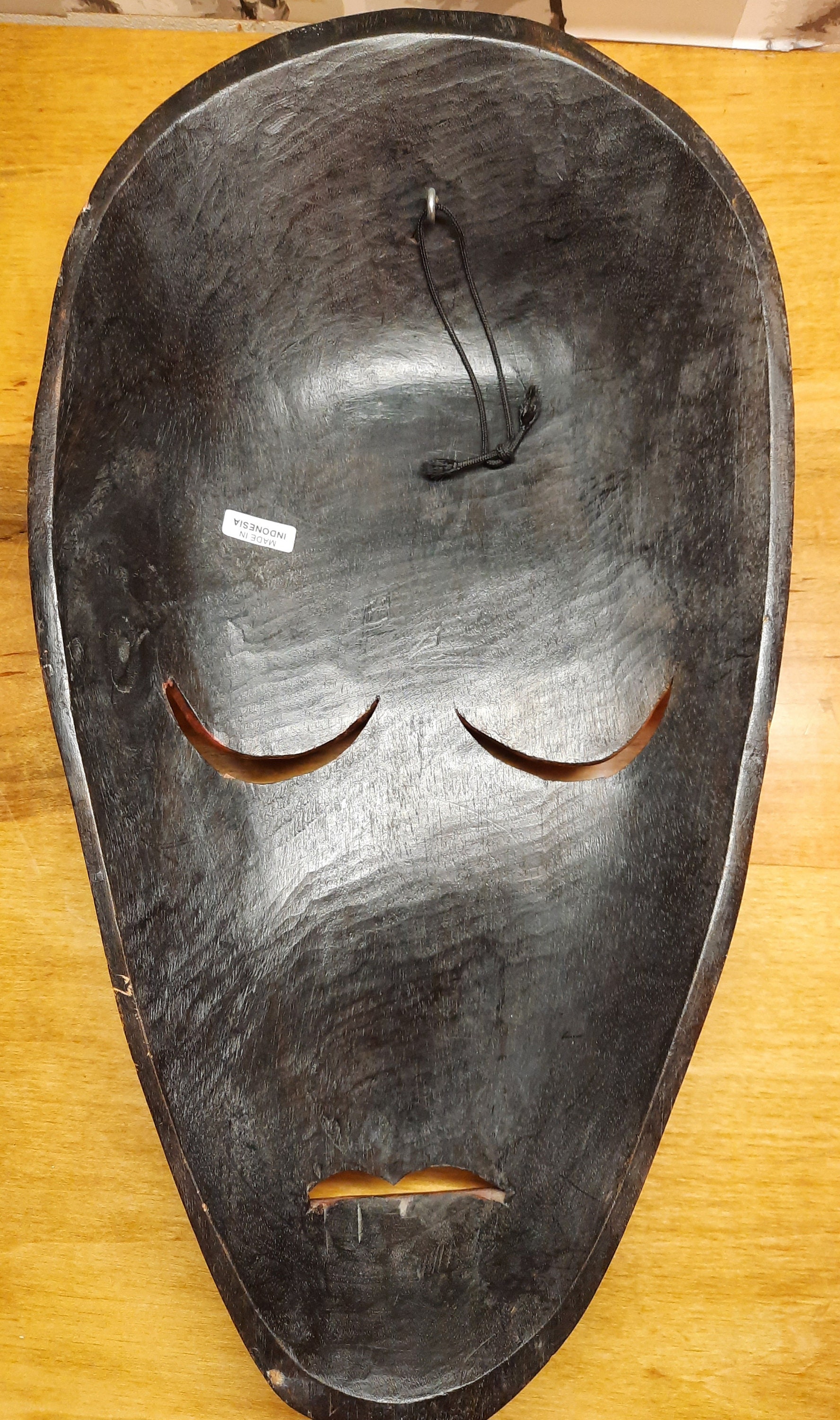 Indonesian Hand Carved Wood Tribal Mask Wall Art Wonderful Vintage ...