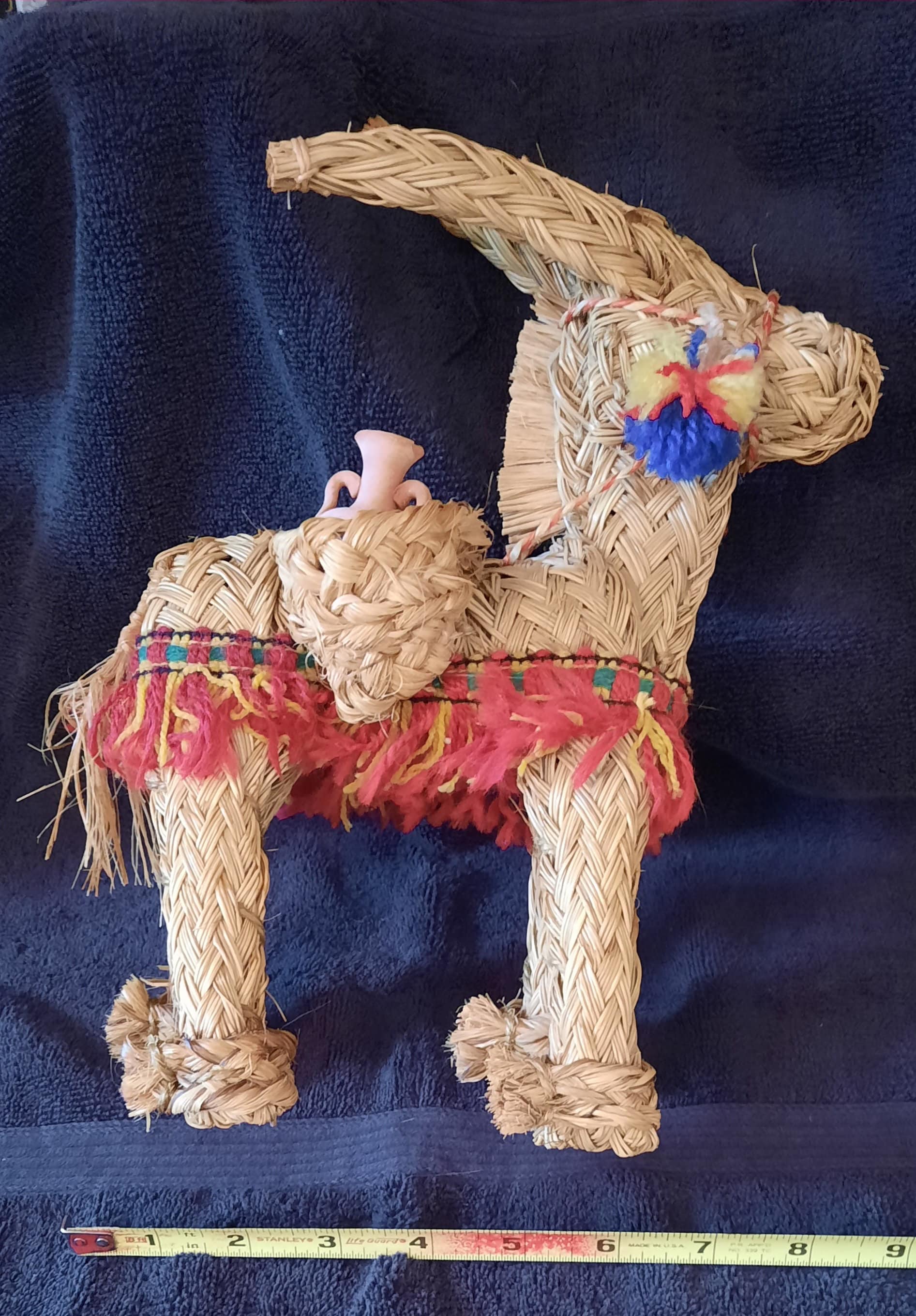 Straw Donkey Burro Clay Water Jugs Mexico Vintage 1960s - Etsy
