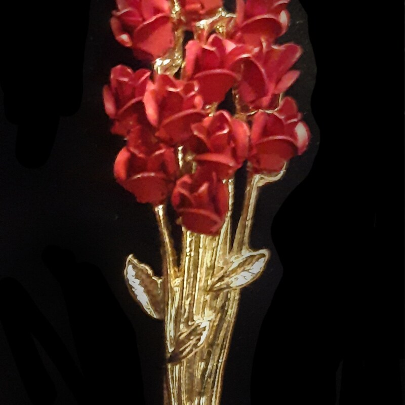 Red Brooch Bouquet - Etsy