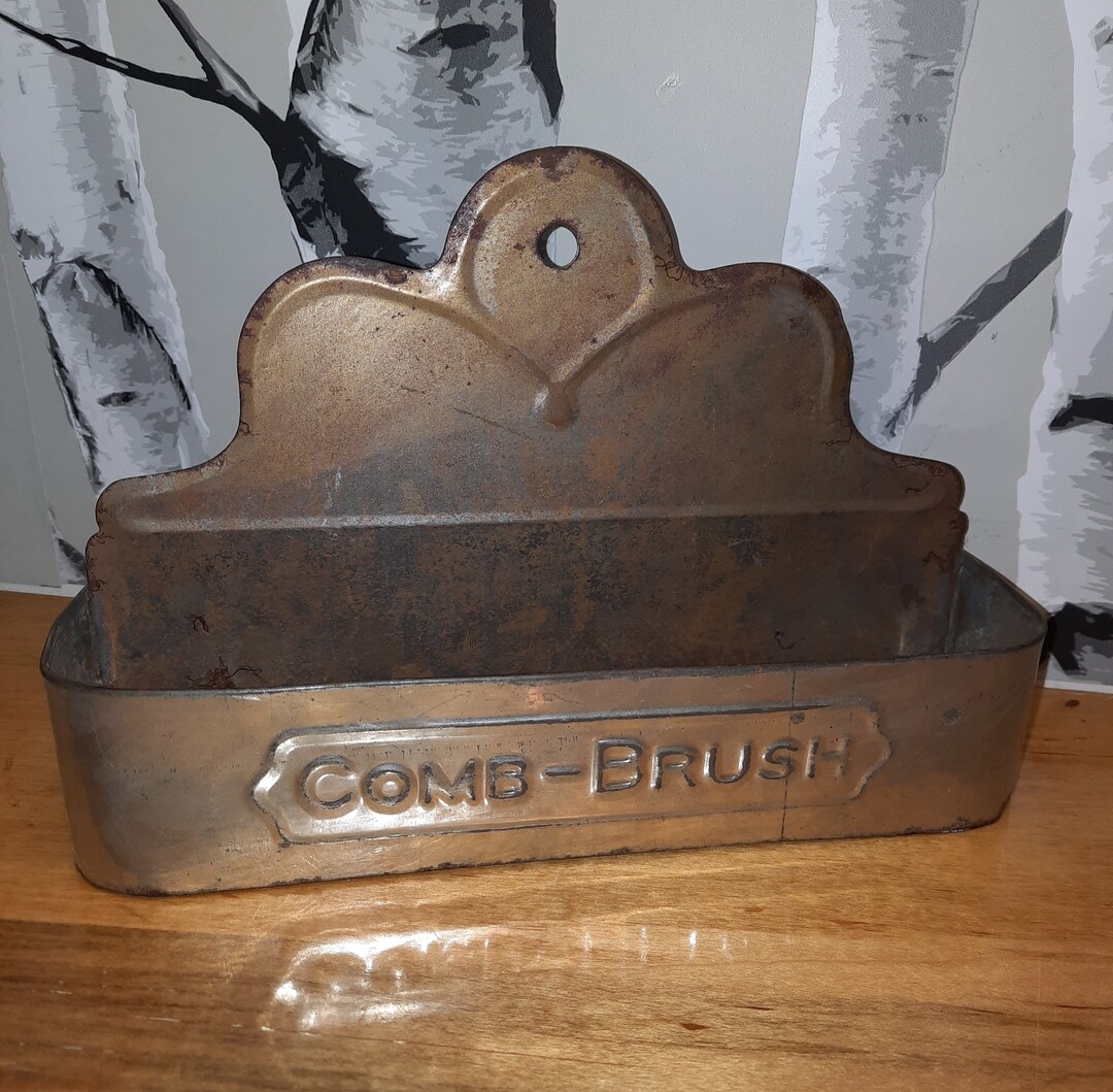 Tin Comb Holder Wall Hanging Vintage Free Shipping SALE Was 64 Now 60 ...