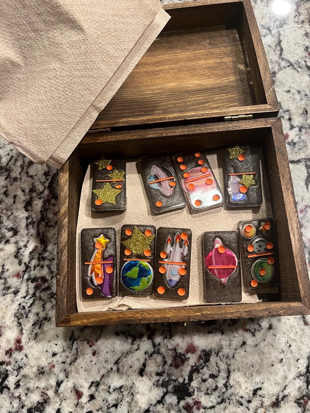 Custom Dominoes Set With Customized Box. Name Engraving Included - Etsy