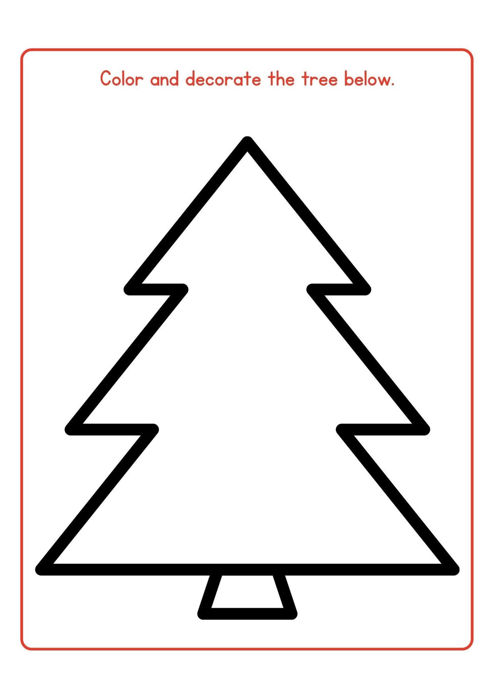 Christmas Tree Activity Sheets - Etsy