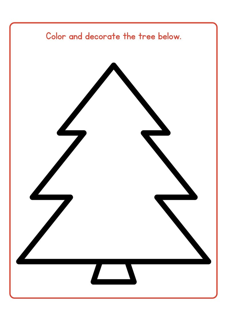 Christmas Tree Activity Sheets - Etsy