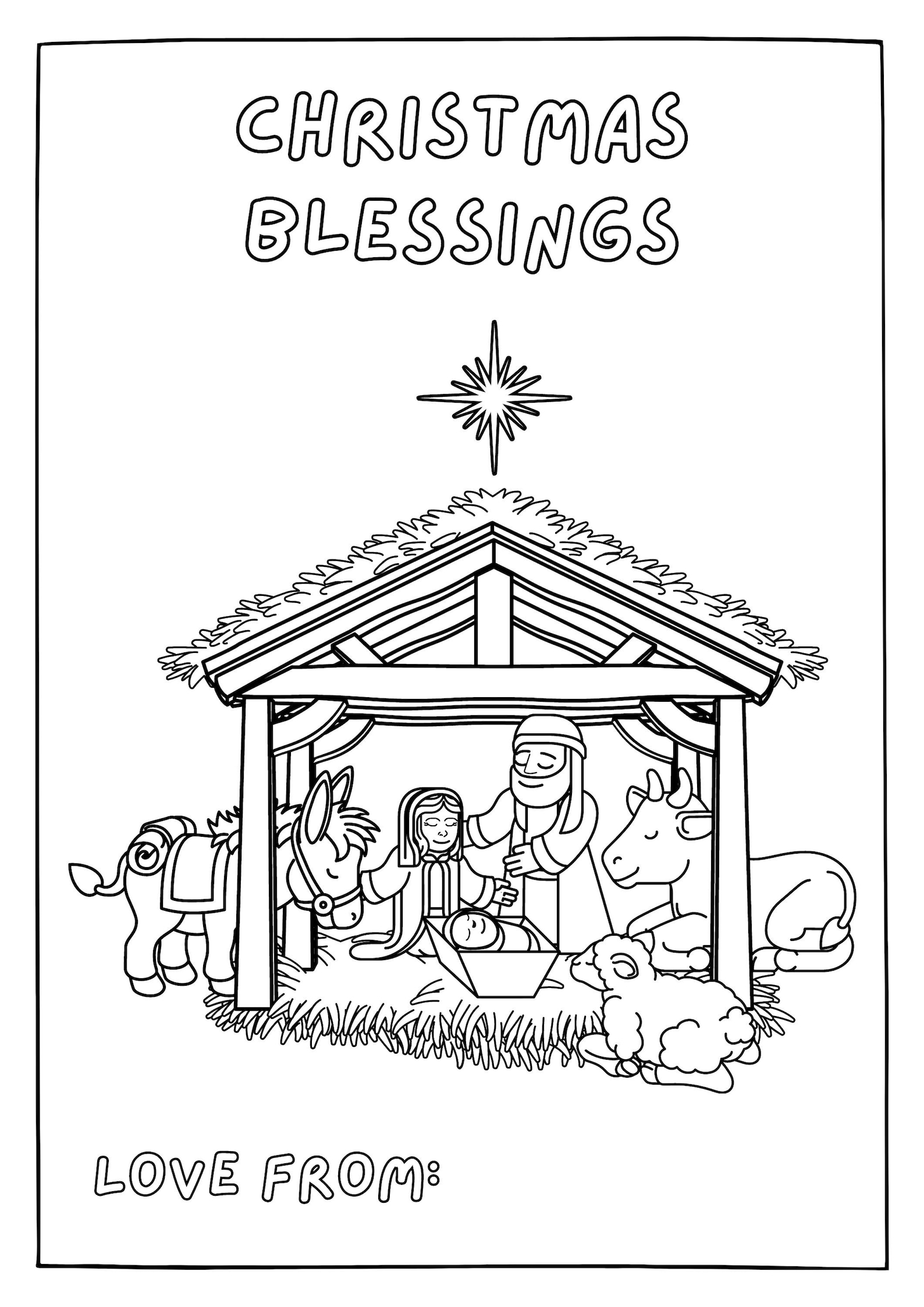 Jesus Christmas Printable Coloring Page, Christmas Printable Game ...