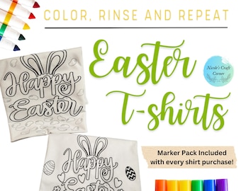 Color Your Own Easter Shirts, Youth Easter Shirt, Easter, Coloring ...
