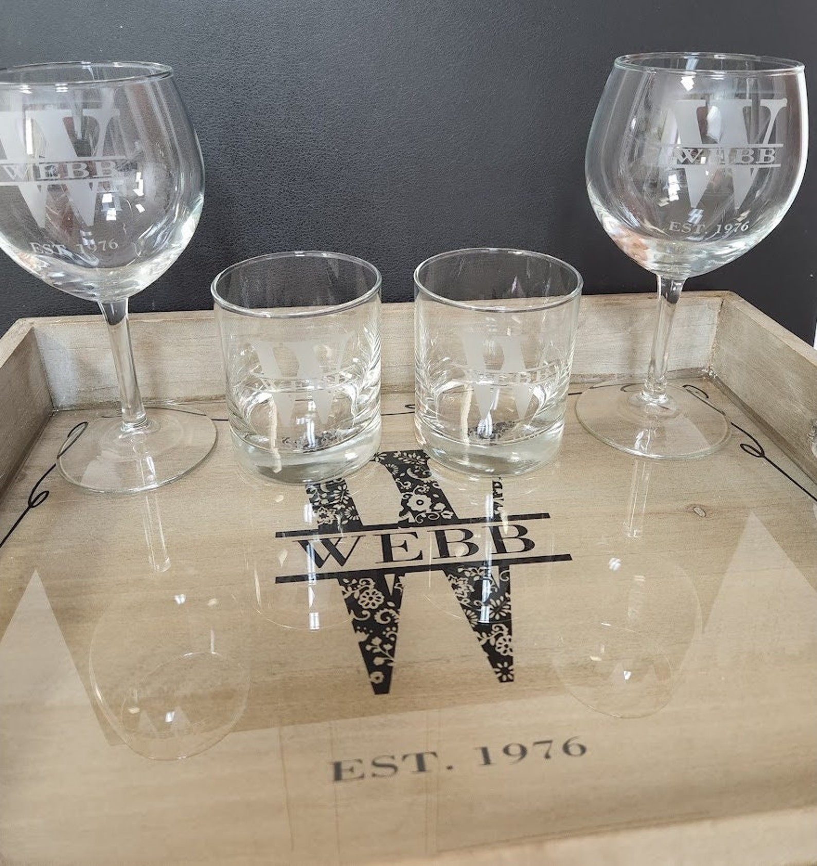 Monogrammed Custom Serving Trays - Etsy