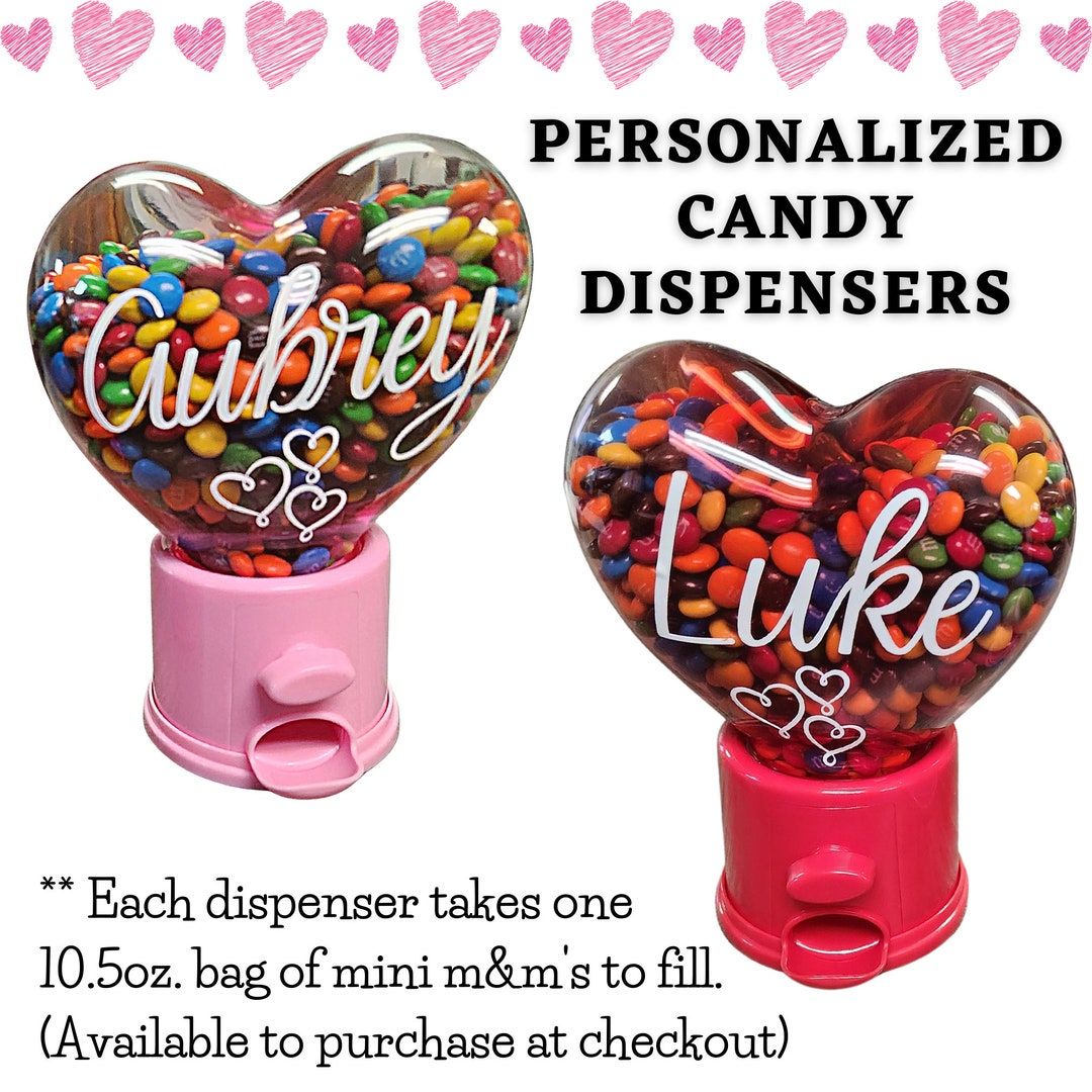 Personalized Candy Dispensers, Custom Candy Dispenser, Valentine's Day ...