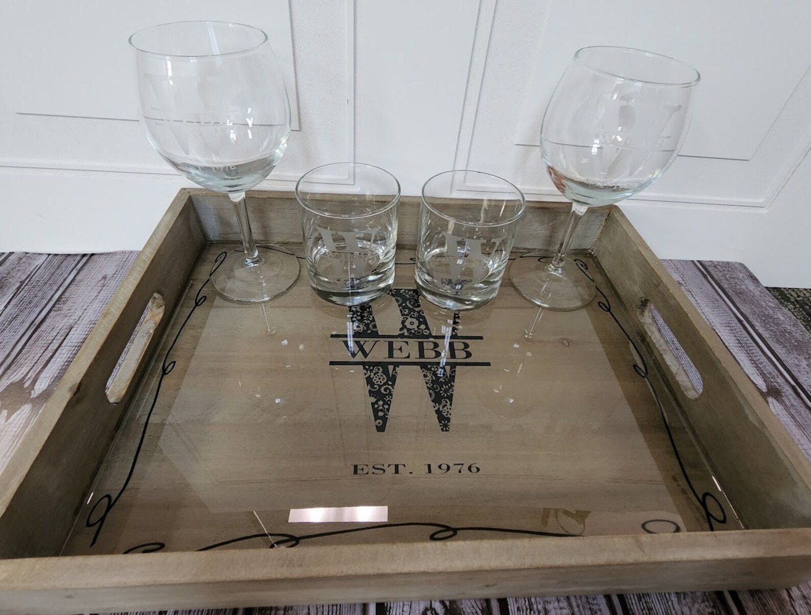 Monogrammed Custom Serving Trays - Etsy