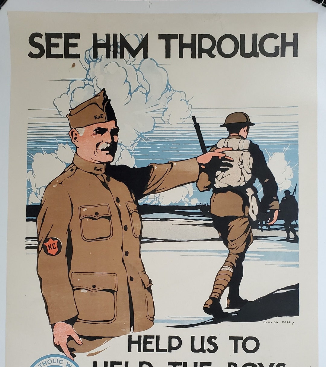 1918, See Him Through, National Catholic War Council, Burton Rice ...