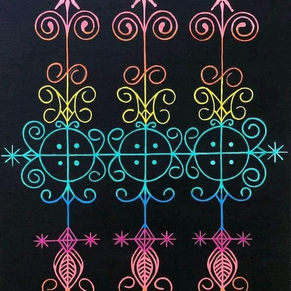 Lwa Loa Erzulie Freda Dahomey Veve Haitian Vodou by Honald Pierre Paul ...