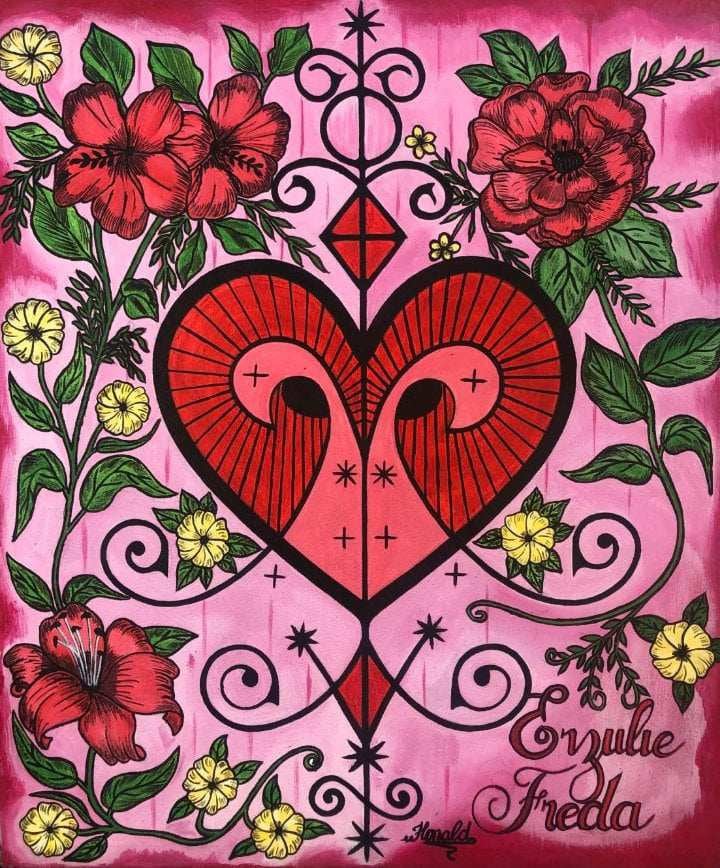 Lwa Loa Erzulie Freda Dahomey Veve Haitian Vodou by Honald Pierre Paul ...