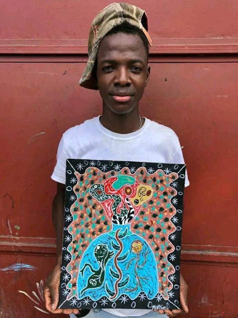 Loa Lwa Vodou Voodoo Abstract Haitian Folk Art Andy Mathieu - Etsy