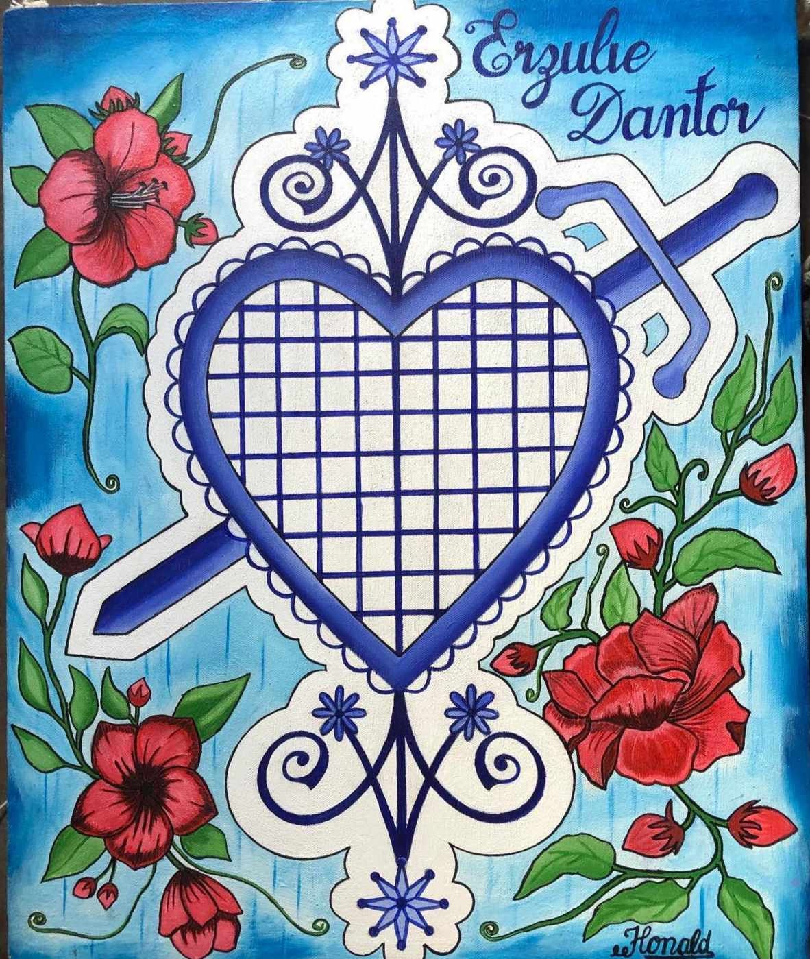 Loa Erzulie Dantor Lwa Ezili Danto Haitian Vodou Veve by - Etsy