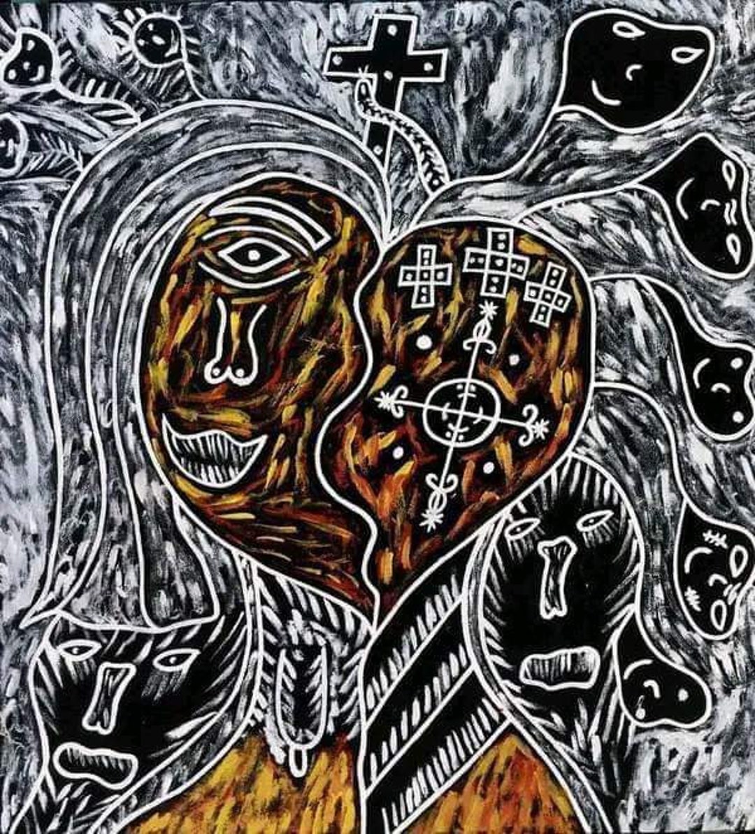 Haitian Vodou Abstract Art - Yvena Pierre Artist - Etsy