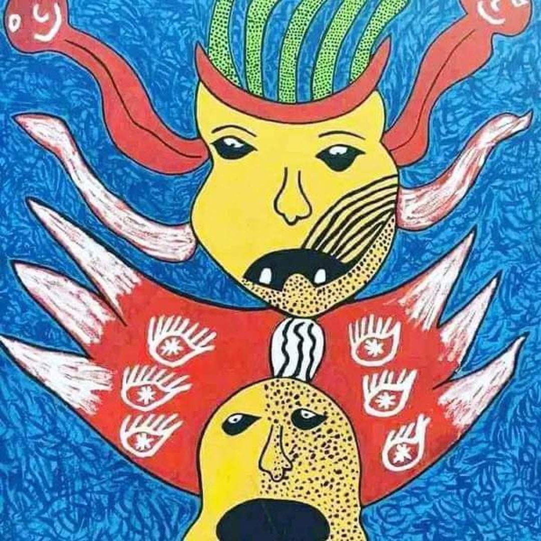 Haitian Vodou Abstract Art- Yvena Pierre Artist - Etsy