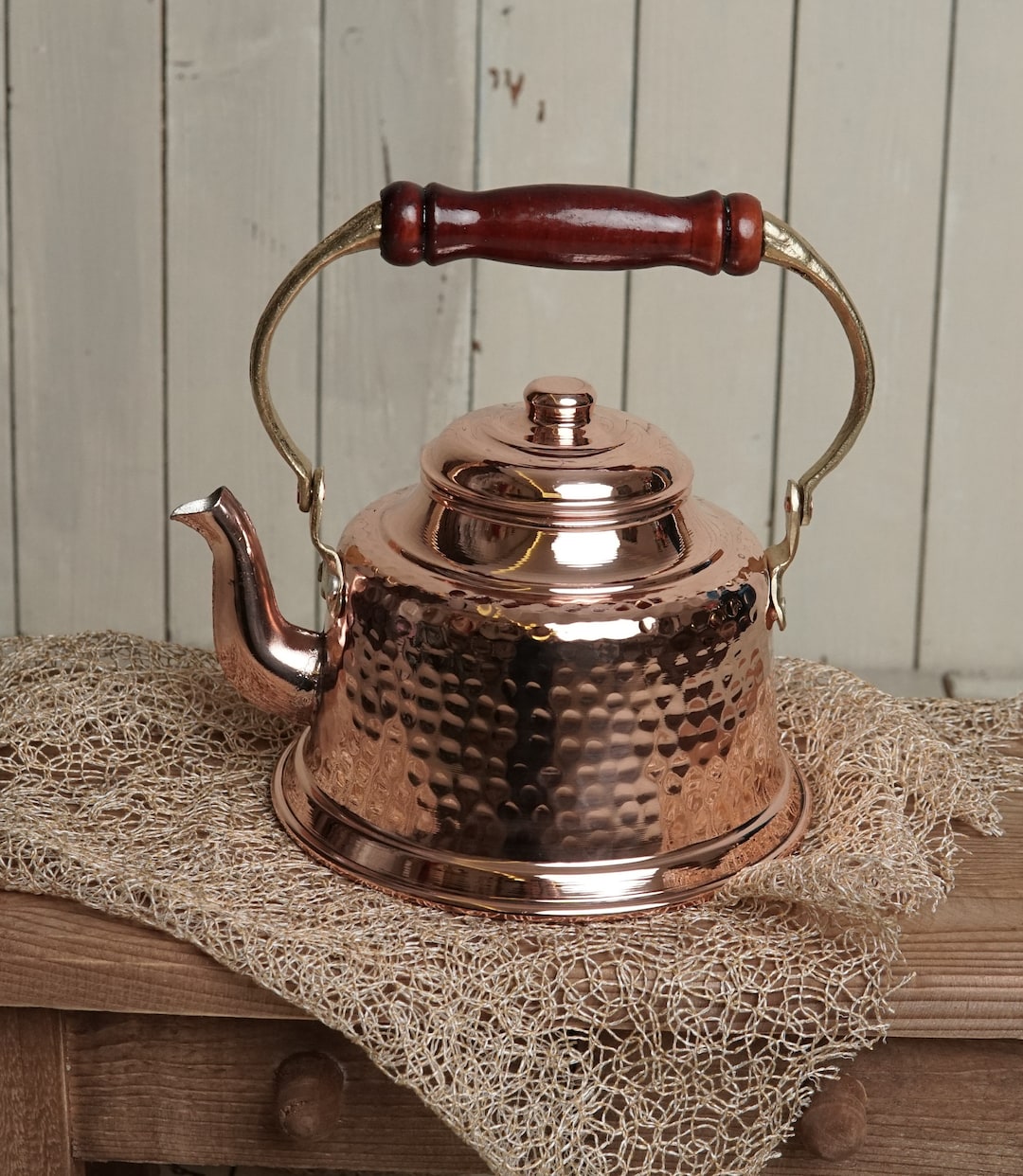 100% Pure Handmade Copper Kettle, Copper Kitchen Gift, Anniversary ...