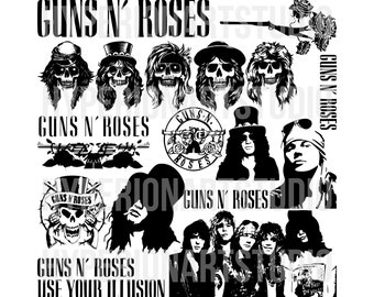 Prints Guns N Roses SVG Vector File Silhouette Slash Svg Cut File ...
