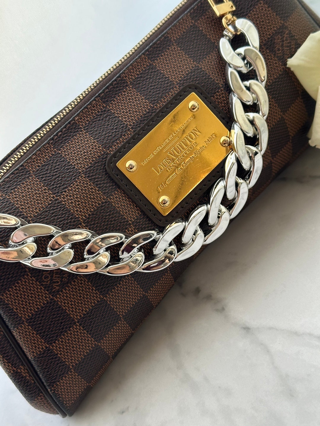 Silver Color Acrylic Chain Bag Charm.high Fashion, Acrylic Chain ...