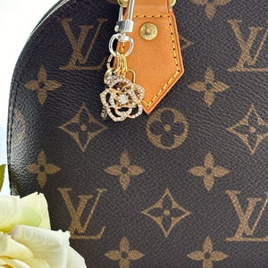 Mini Bling Lock and Key Charm. With Rhinestone Camellia Rose Pochette ...