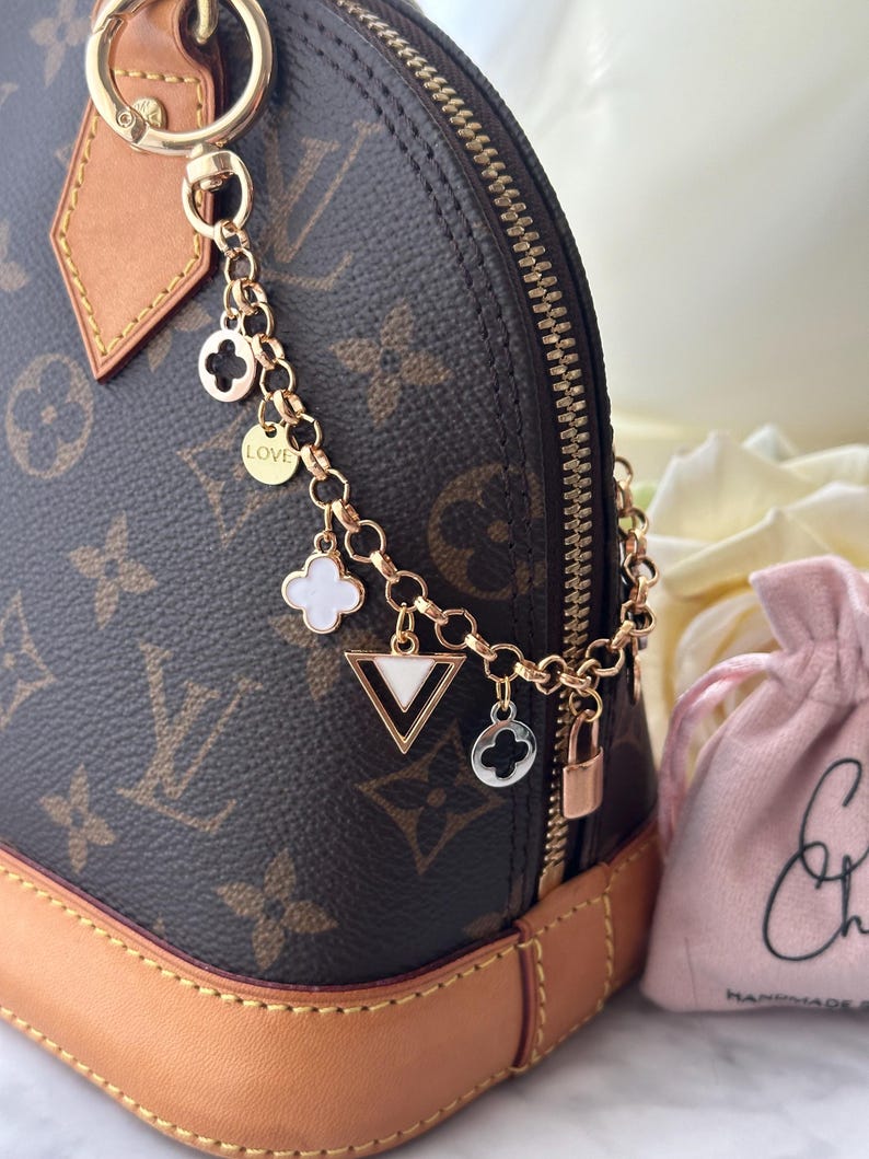 Tri-tone Metal Bag Chain: Dainty Multi Charms Purse Accessory - Etsy