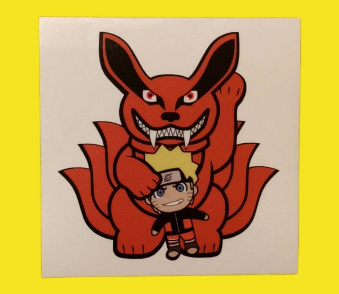 Nine Tails Demon Fox, Kurama, Kyubi, Anime, Weatherproof Stickers Vinyl ...