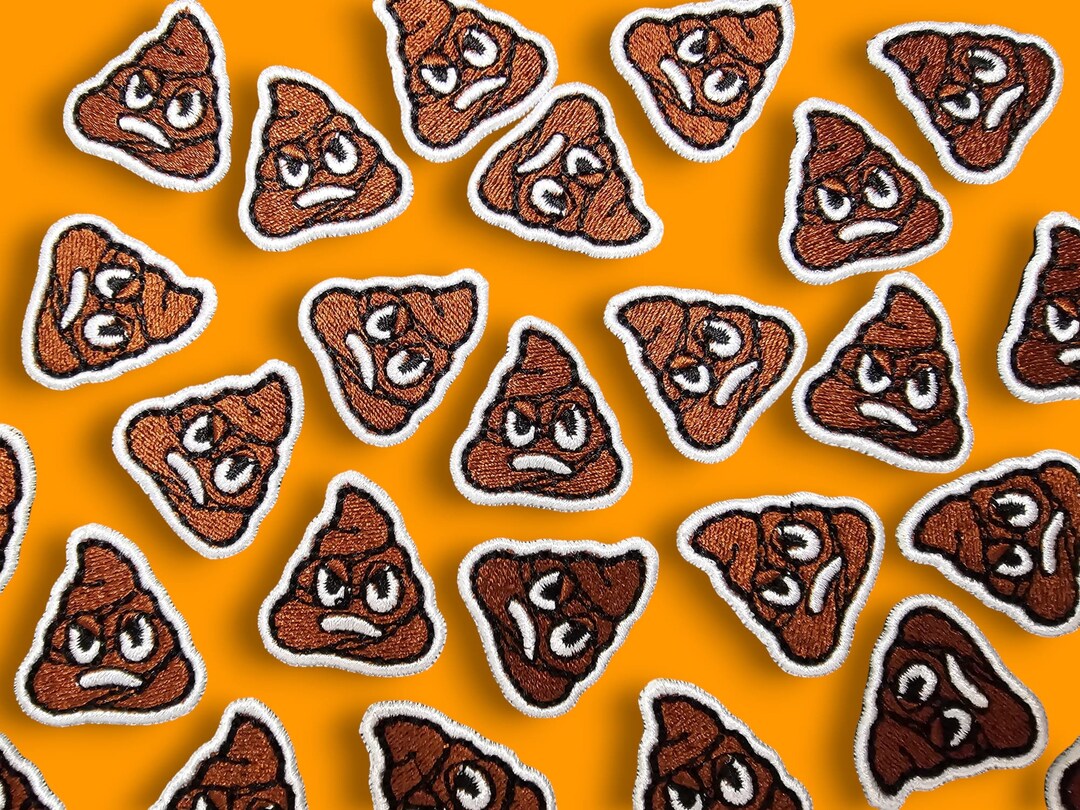 Angry Poop Patch, Poo, Emoticon, Shit, Cool, Colorfull, Funny, Iron on ...