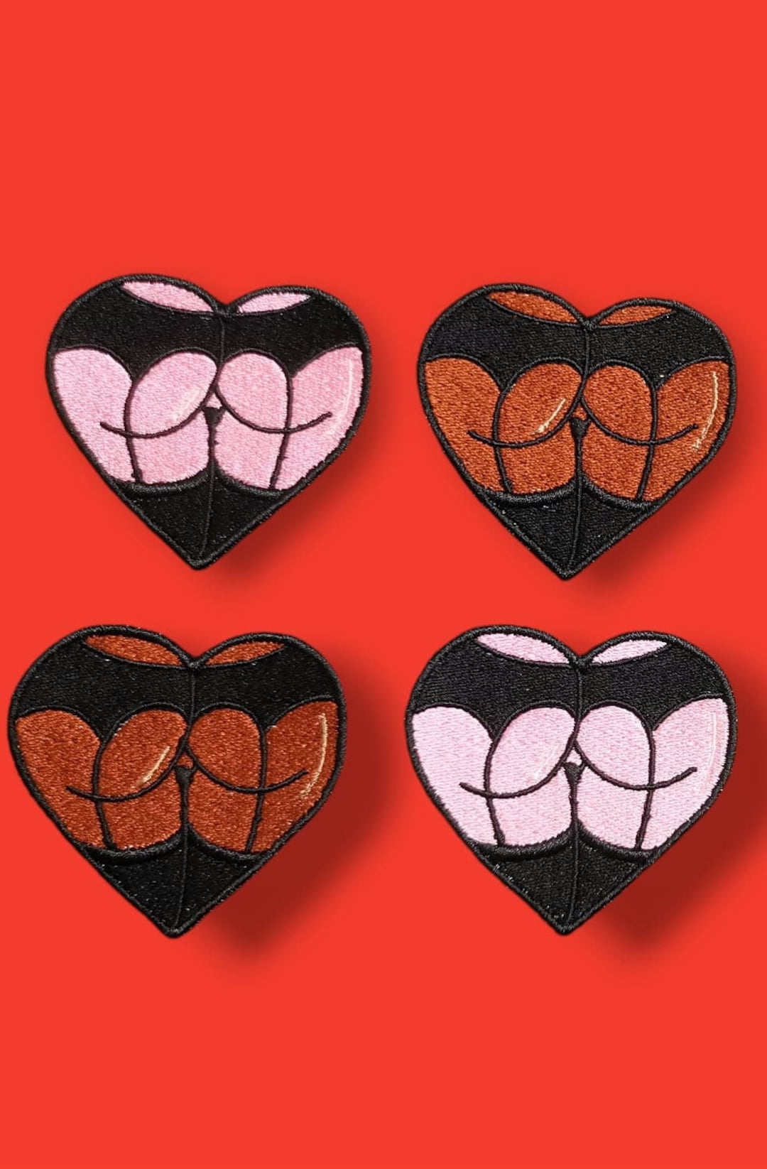 Big Ass Booty Heart Patch, Hot, Sexy, Woman, Girl, Teenager, Naughty, Polo, Parody, Iron on ...