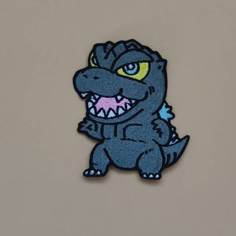 Cartoon Mega Cool Godzilla Patch Japanse Kaiju Croc | Etsy