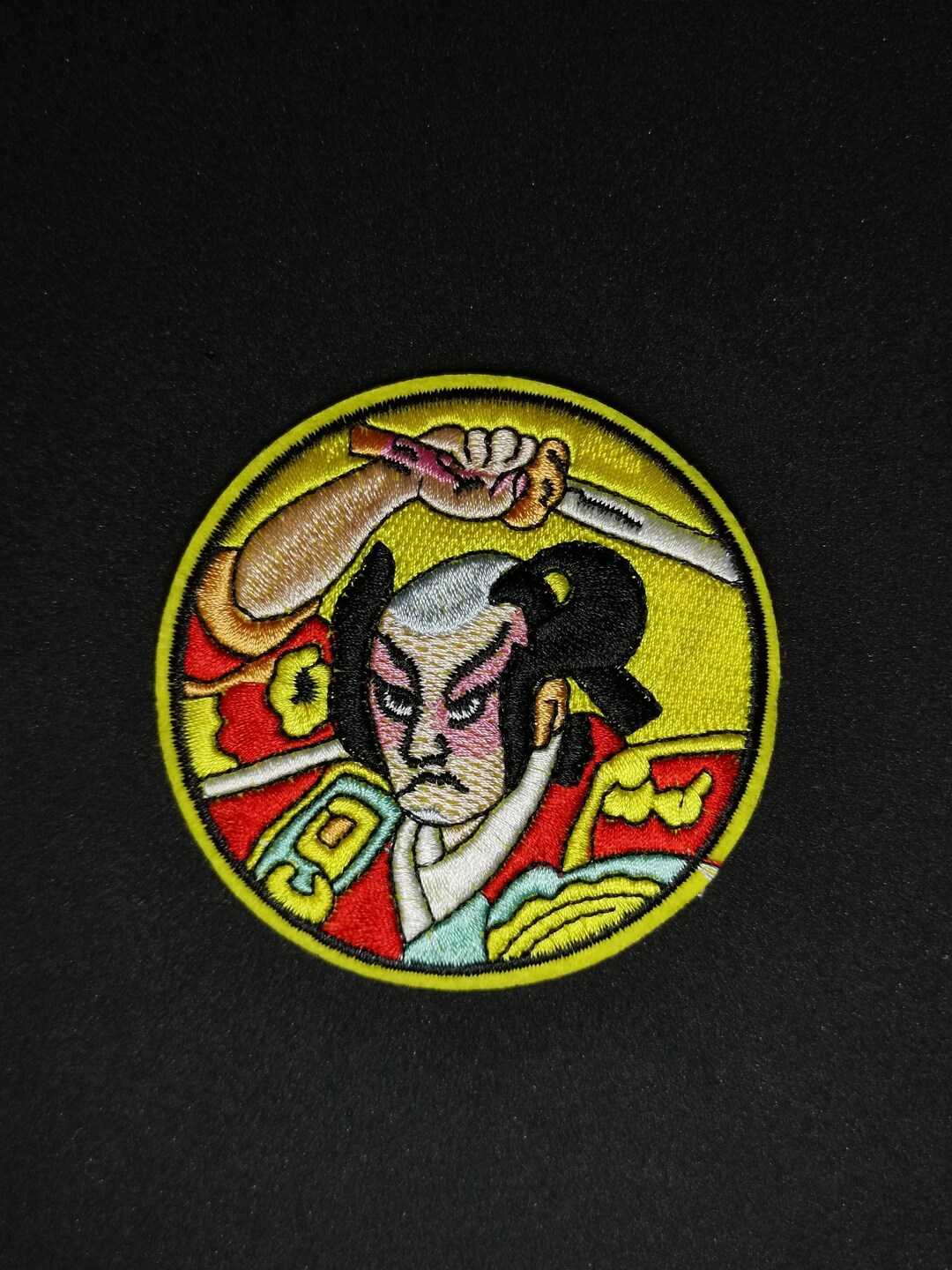 Samurai Japanese Shogun Iron on Patch Ukiyo E, Embroidery, Patches ...