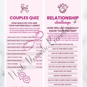 Couples Game Bundle, 2 in 1 Downloadable and Printable Couples Games ...