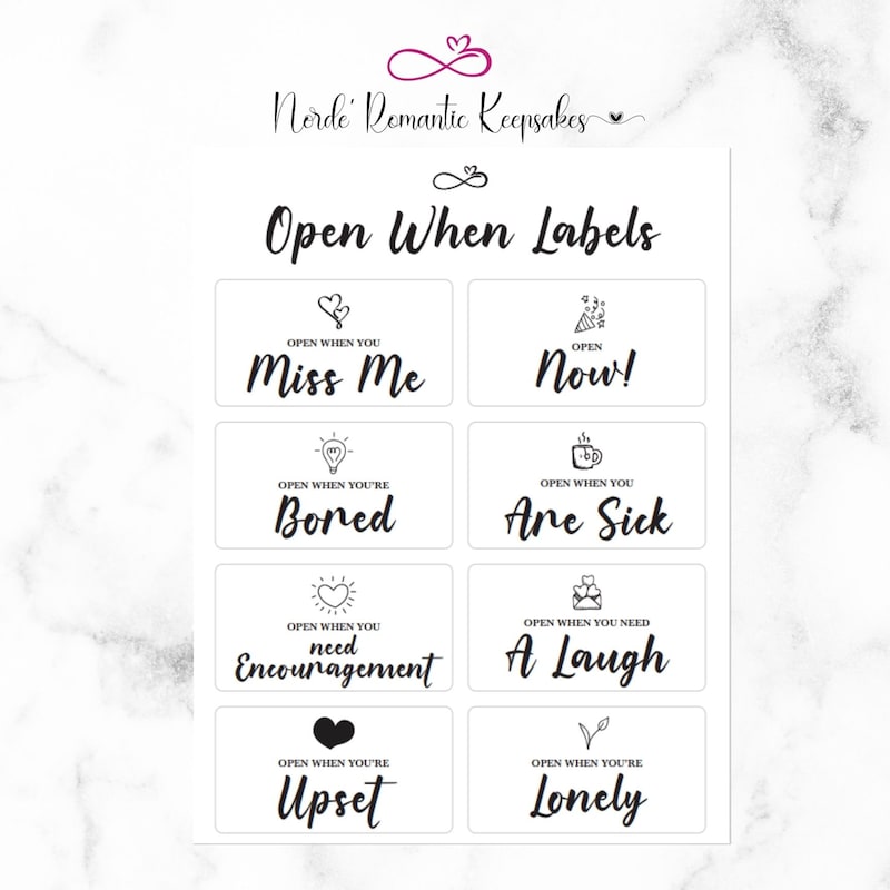 Open Me When Template - Etsy