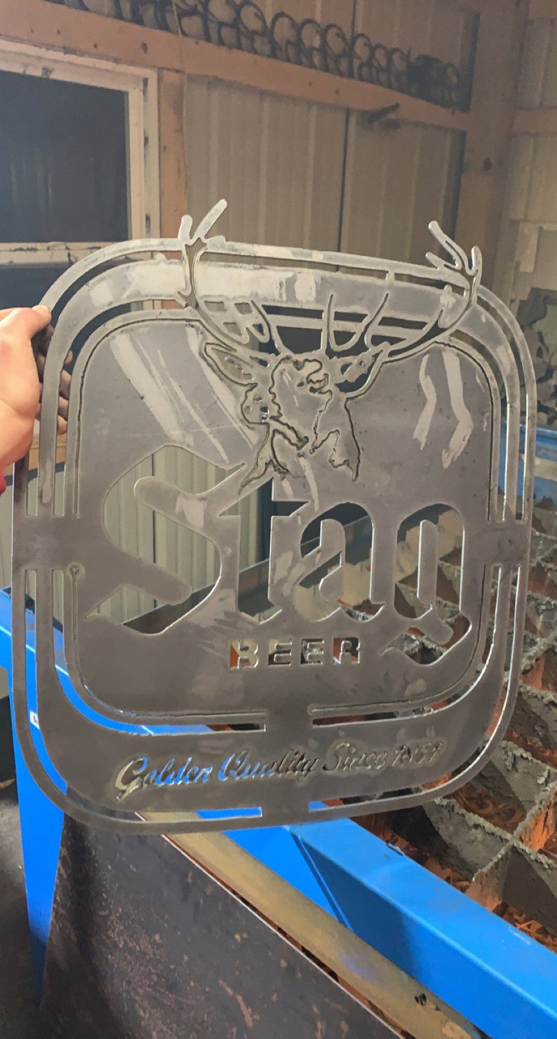 Stag Beer Sign - Etsy