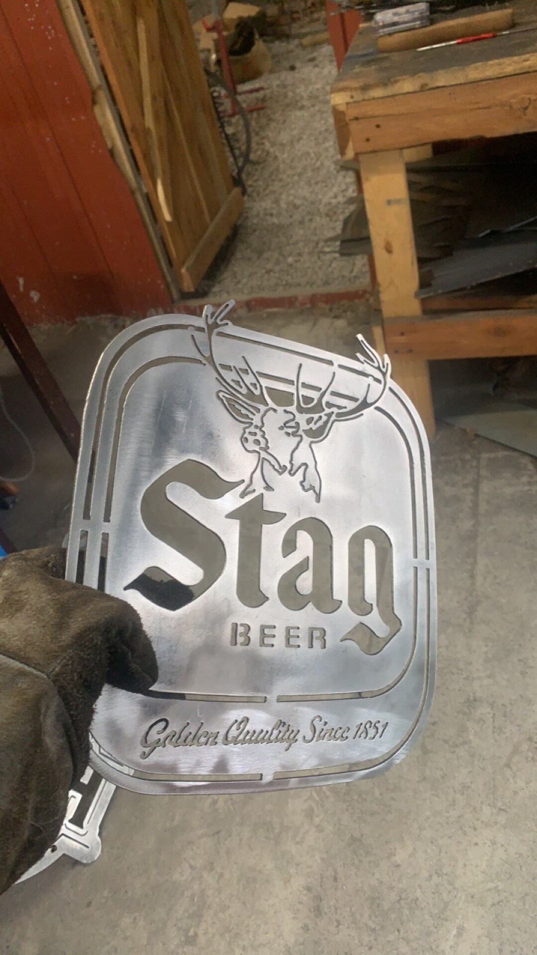 12” Stag Beer Sign - Etsy