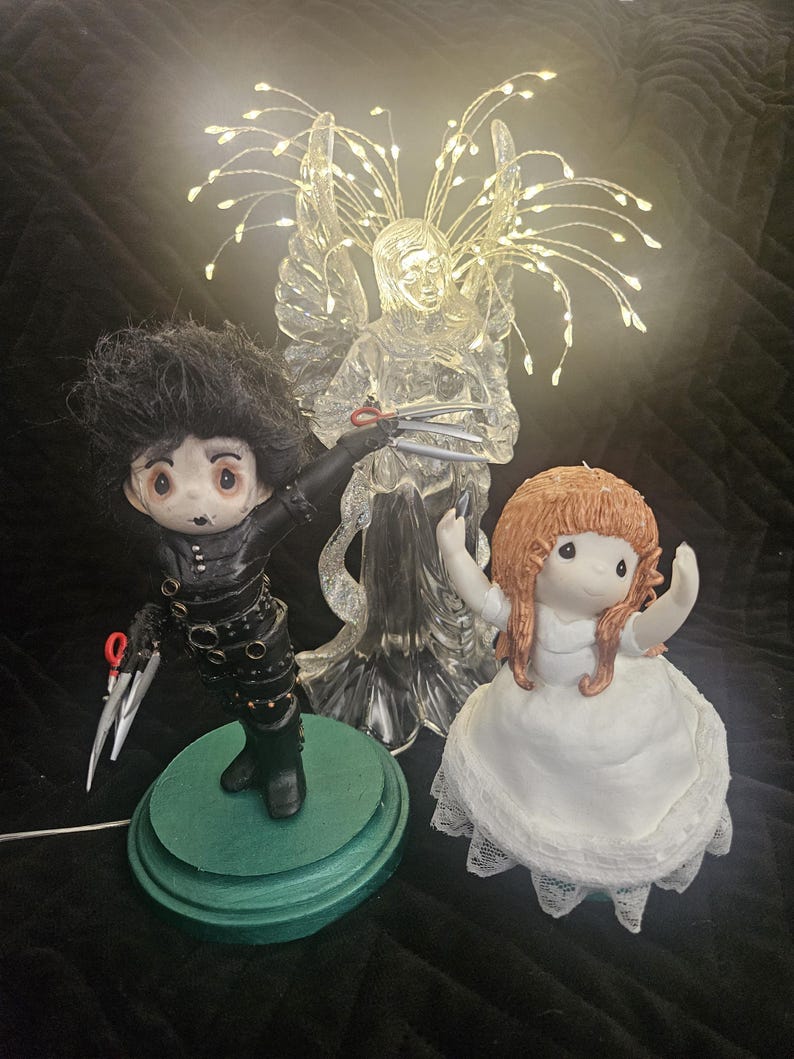 Edward Scissorhands Figurines - Redesigned Precious Moments - Etsy