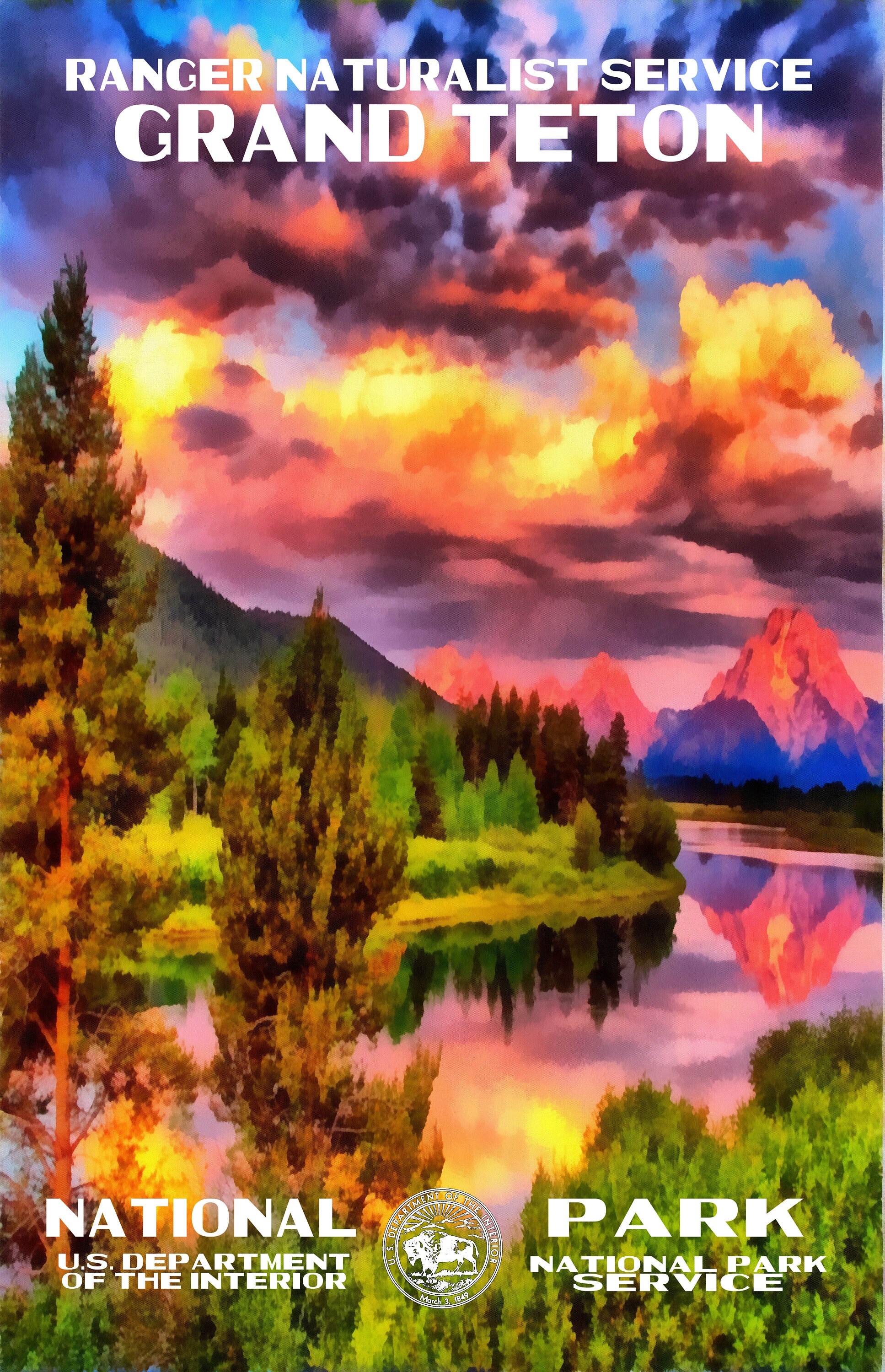 1099 Grand Teton National Park Poster. National Park Poster. - Etsy