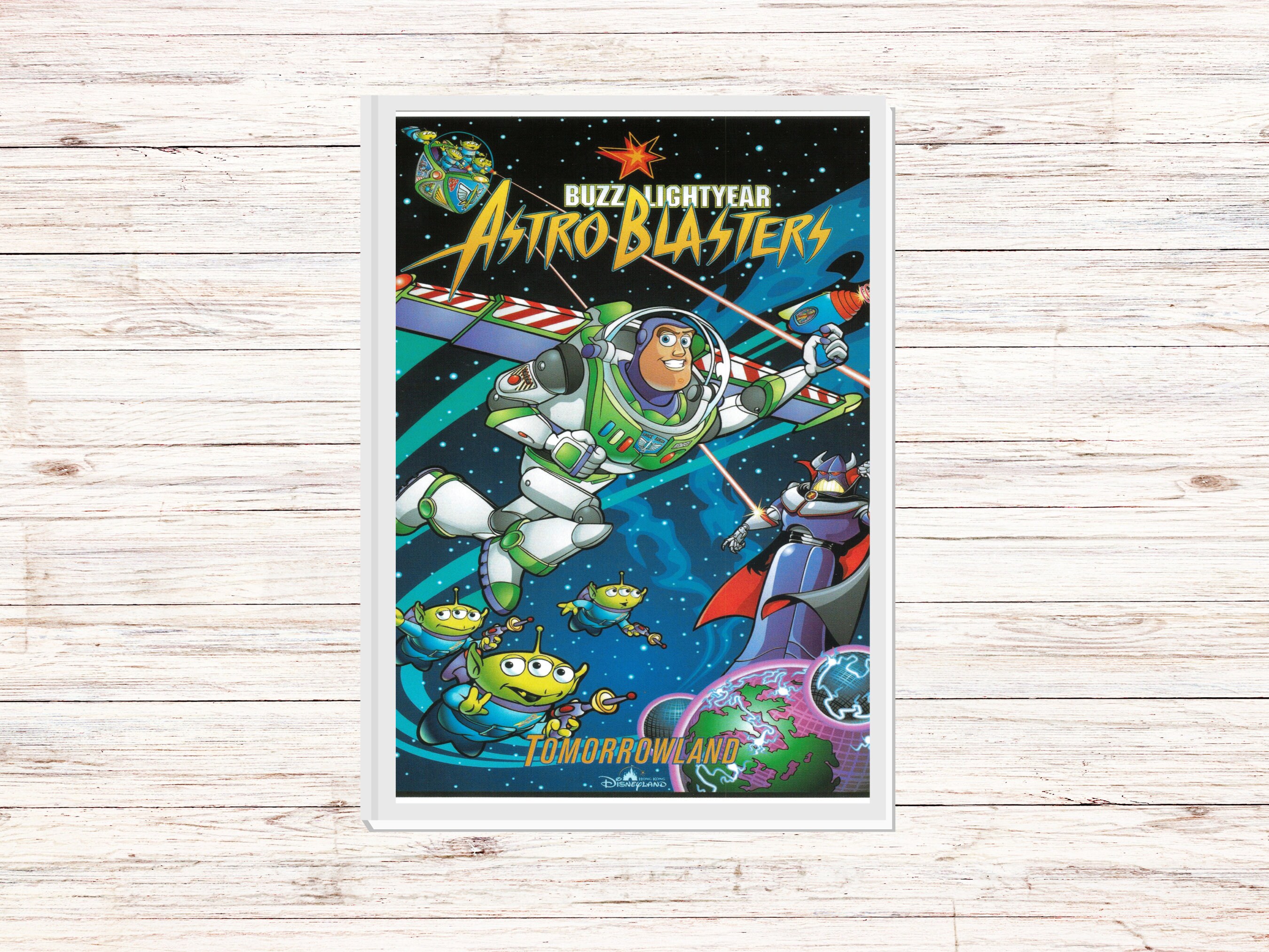 0077 Disney Buzz Lightyear Astro Blasters Ride Poster Etsy