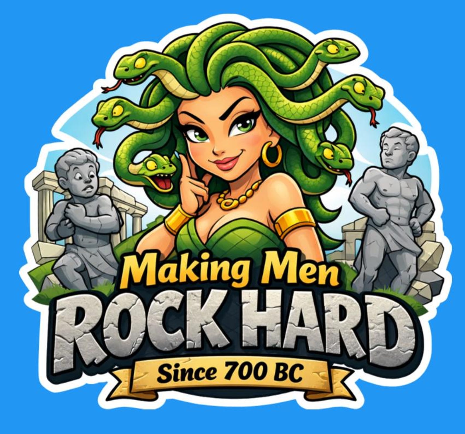 Funny Medusa Sticker – Adult Humor Mythology Die Cut - Etsy