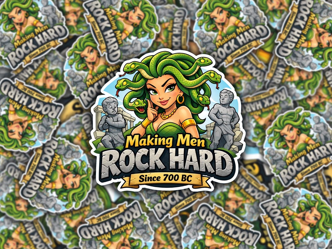 Funny Medusa Sticker – Adult Humor Mythology Die Cut - Etsy