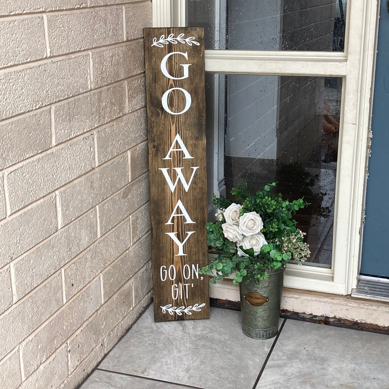 Go Away Porch Sign - Etsy