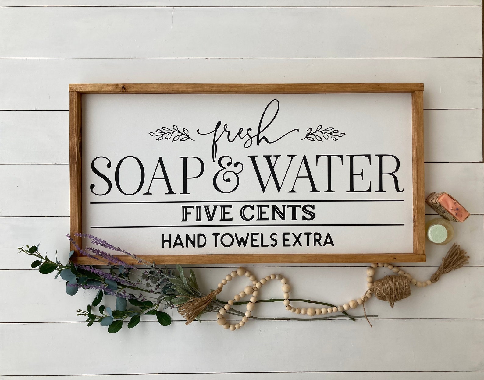 Bathroom Wall Decor Fresh Soap and Water Bathroom Sign - Etsy