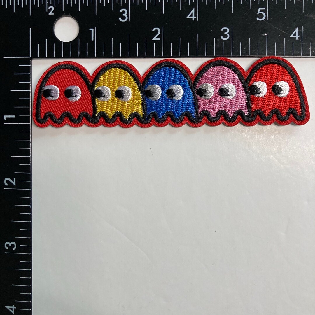 Pac-man Patch Ghosts Pinky Blinky Inky Clyde Embroidered Iron On/sew On ...