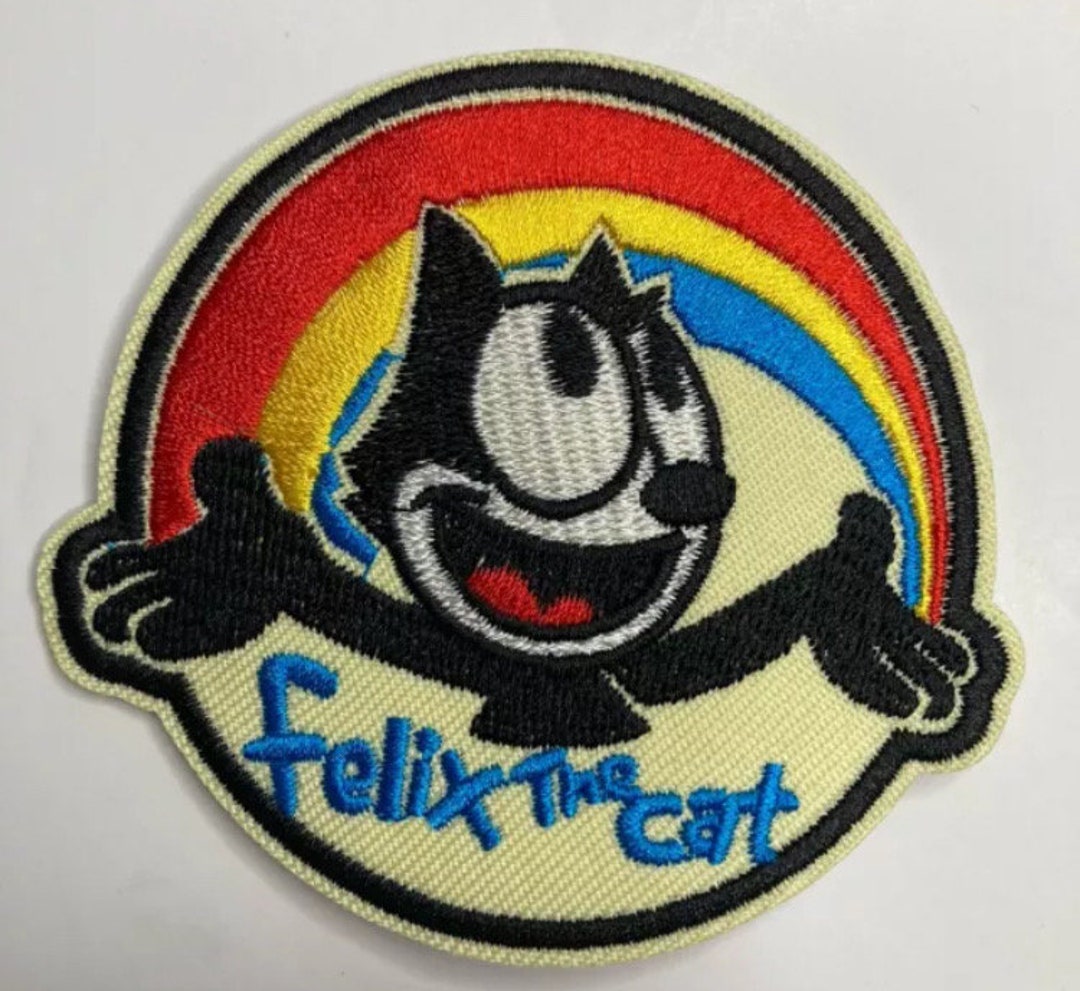 Felix the Cat Patch Rainbow Cartoon Embroidered Sew/ Iron On - Etsy