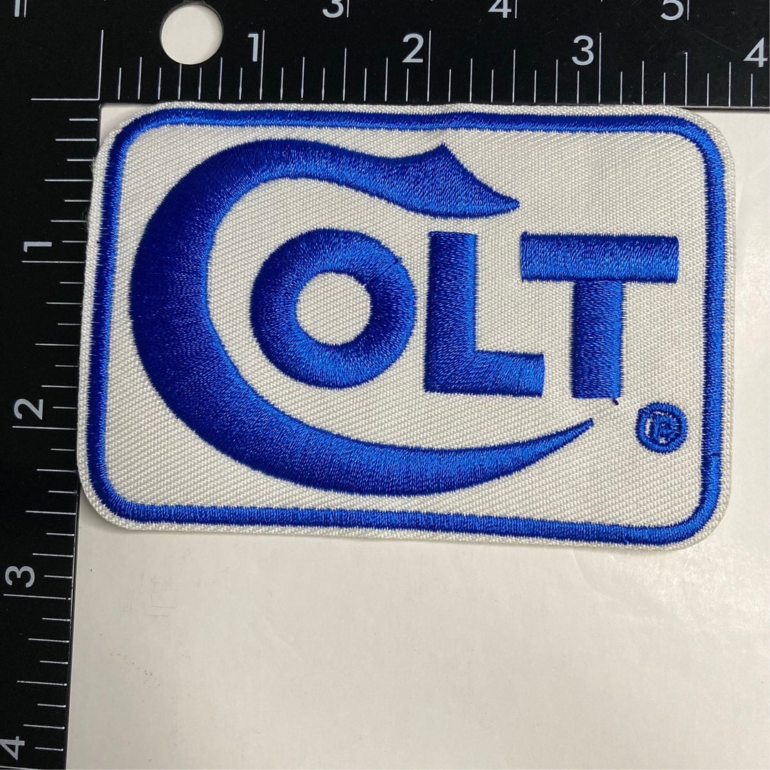 Colt Patch Blue and White Iron On/sew on Embroidered - Etsy
